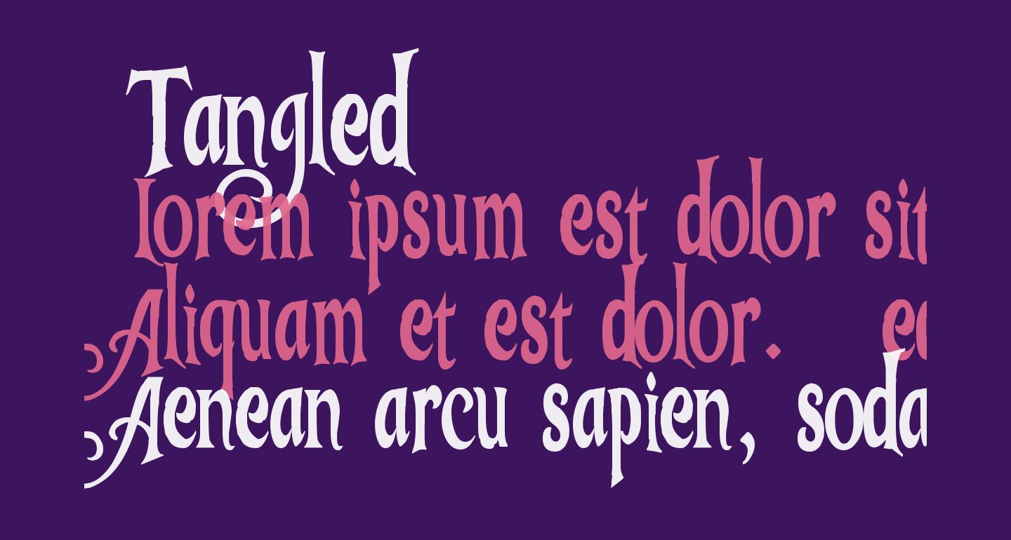 Tangled free Font - What Font Is