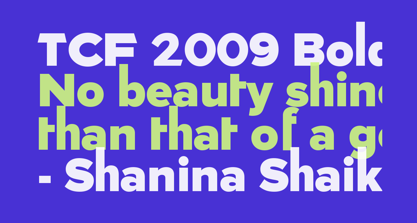 TCF 2009 Bold free Font - What Font Is