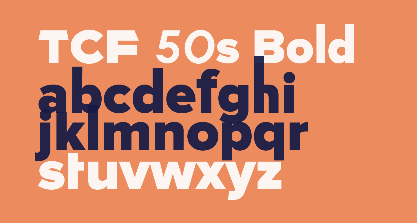 TCF 50s Bold free Font - What Font Is