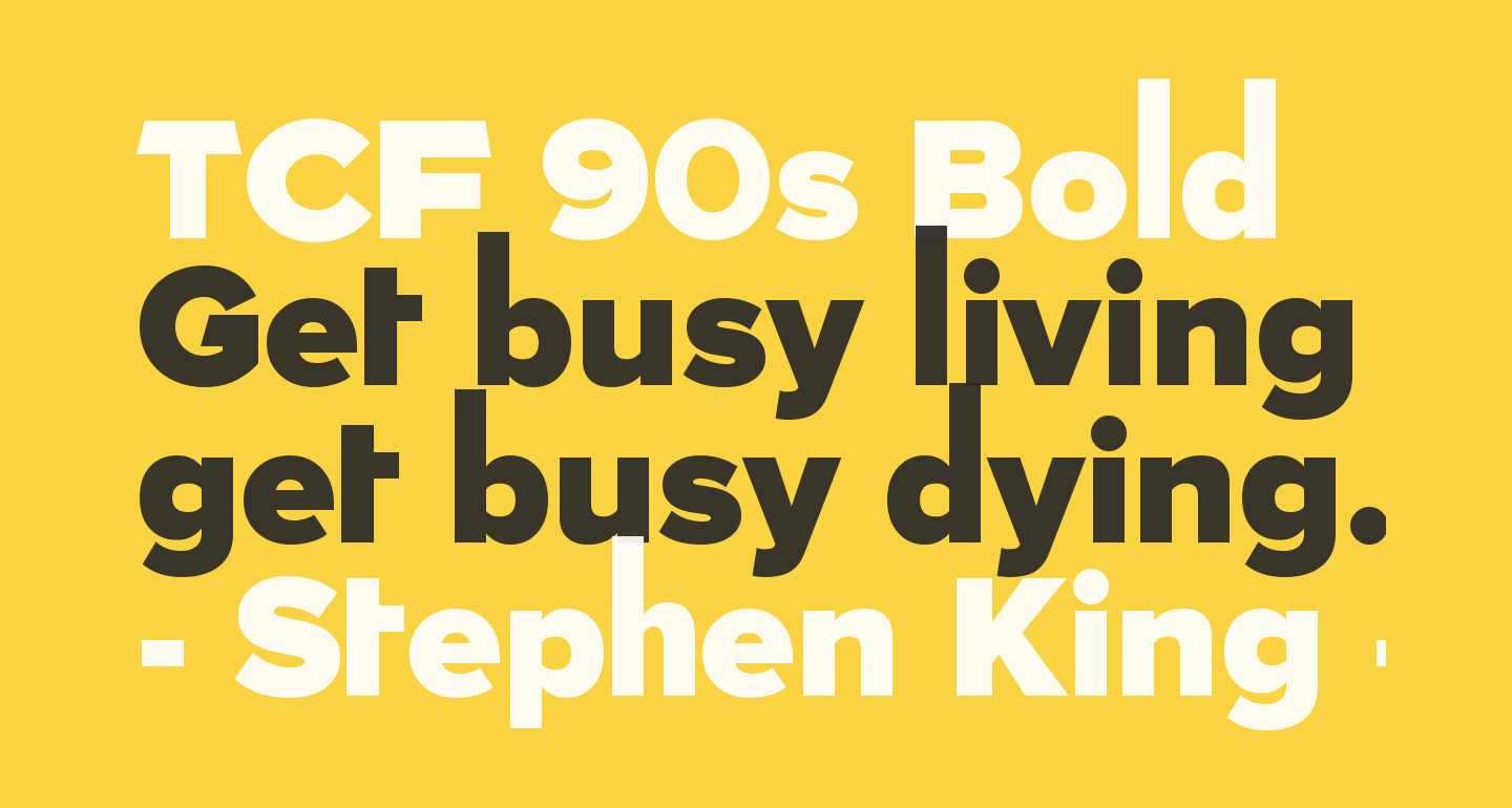 TCF 90s Bold free Font - What Font Is