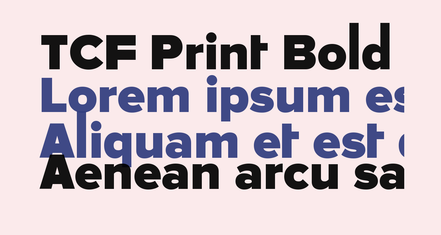 TCF Print Bold free Font - What Font Is