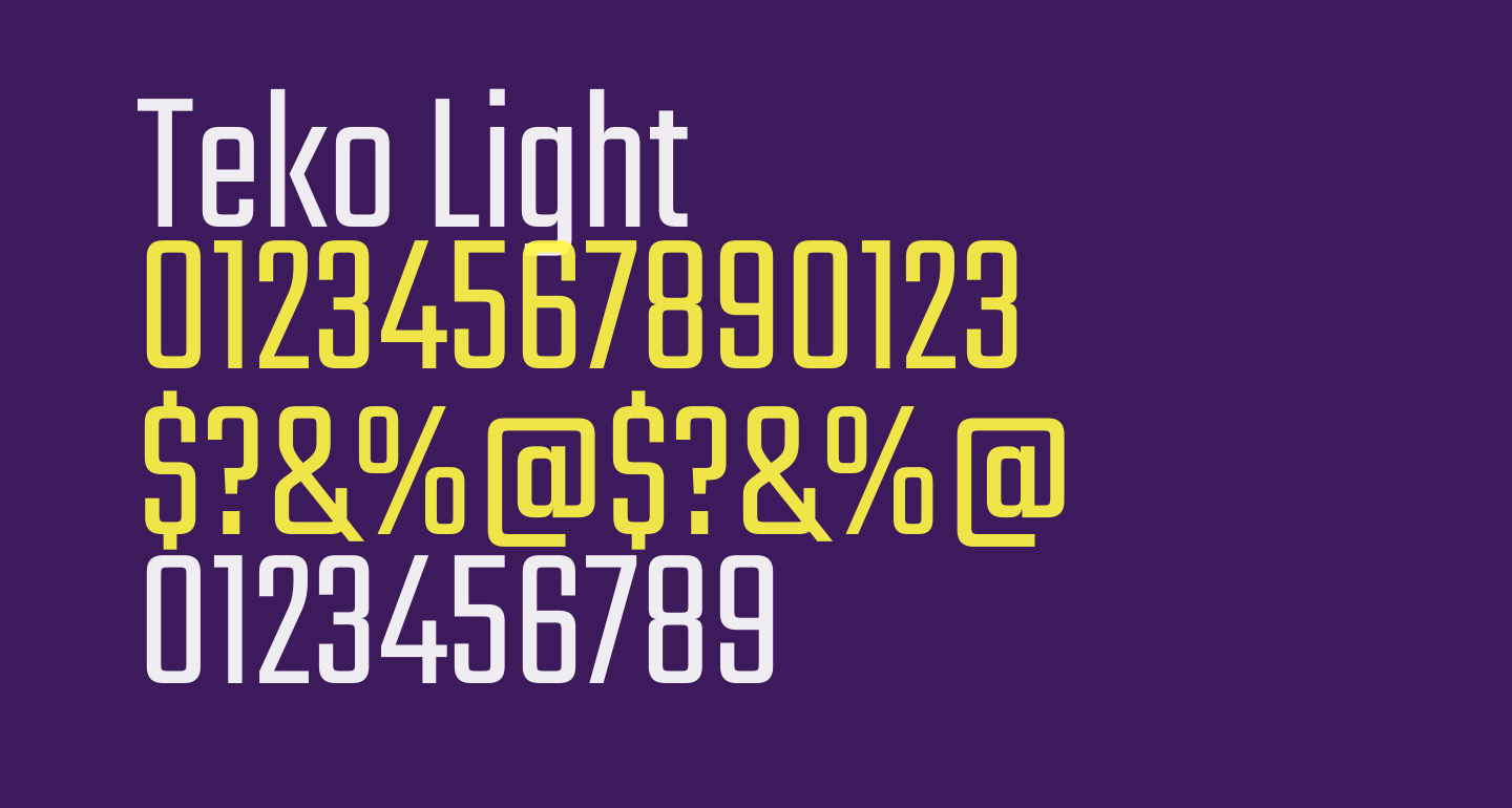 Teko Light free Font - What Font Is