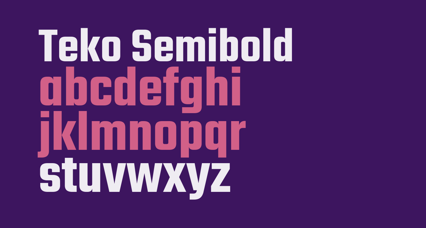 Teko Semibold free Font - What Font Is