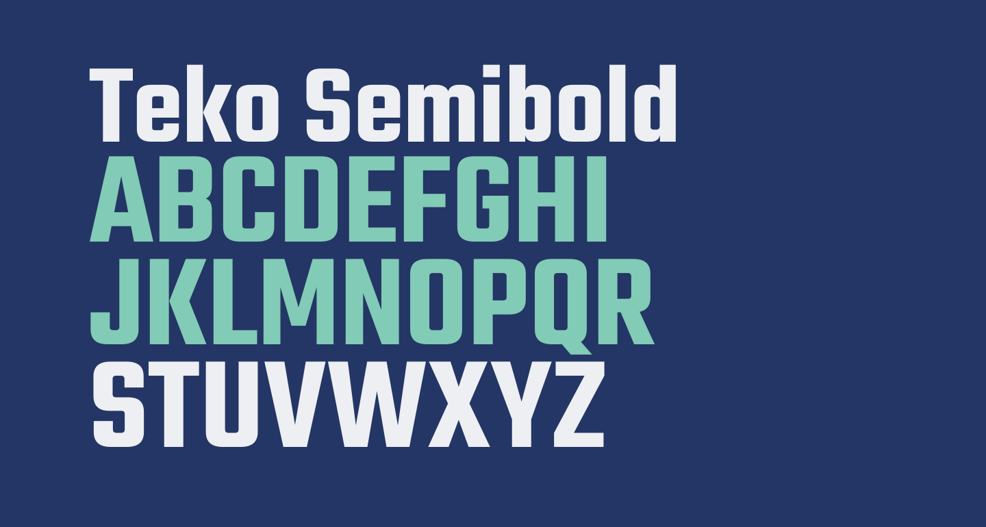 Teko Semibold free Font - What Font Is