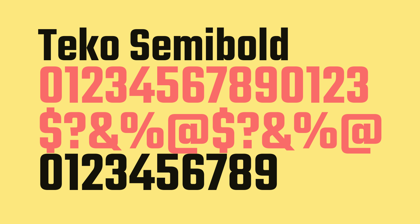 Teko Semibold free Font - What Font Is