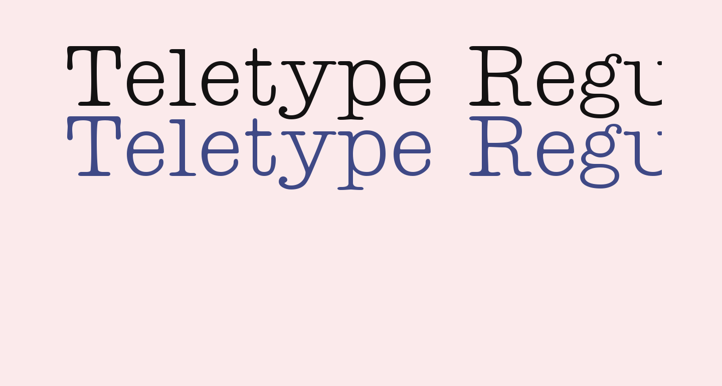 Teletype Regular free Font - What Font Is
