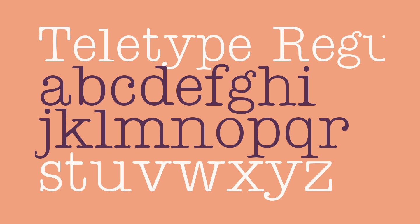 Teletype Regular free Font - What Font Is