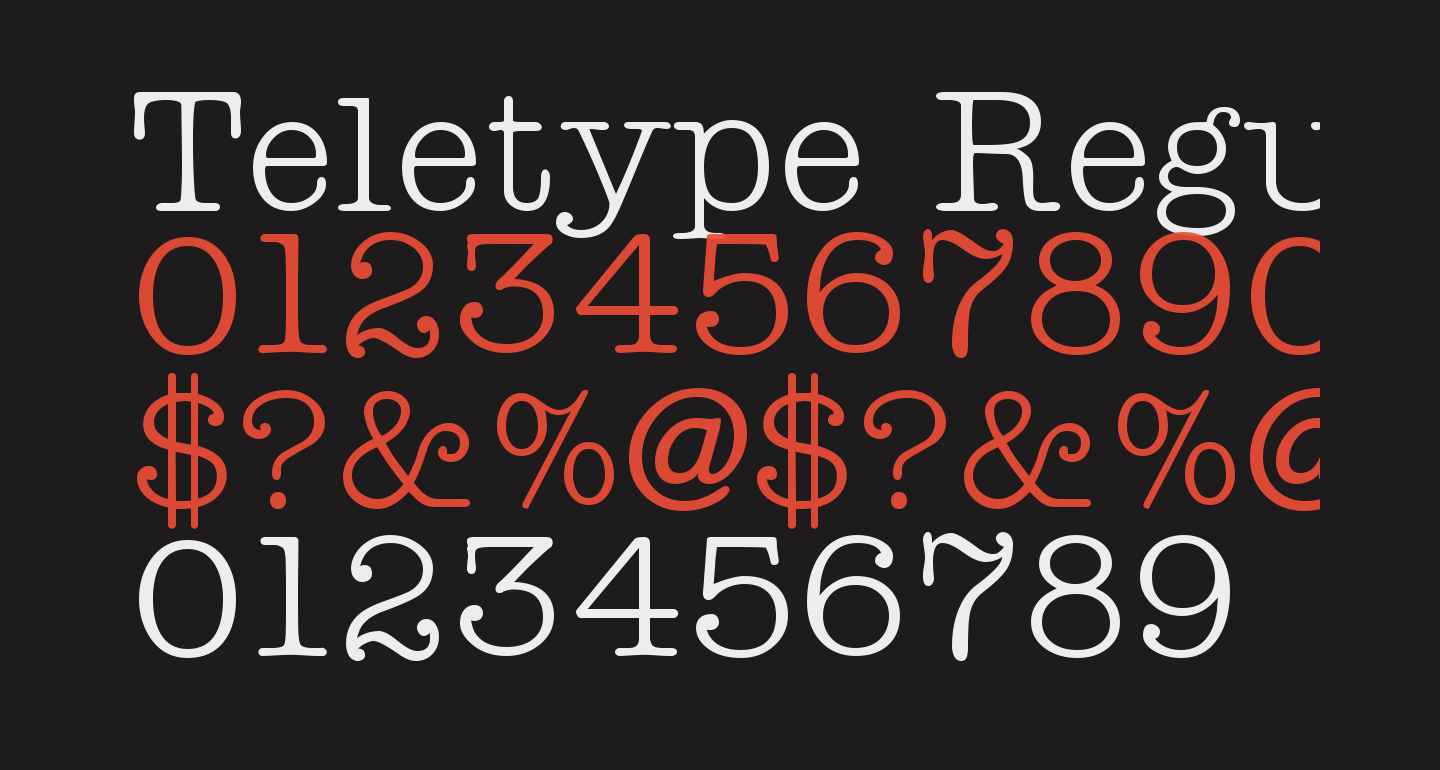 Teletype Regular free Font - What Font Is