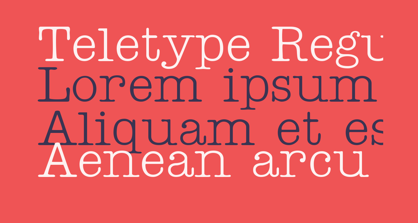 Teletype Regular free Font - What Font Is