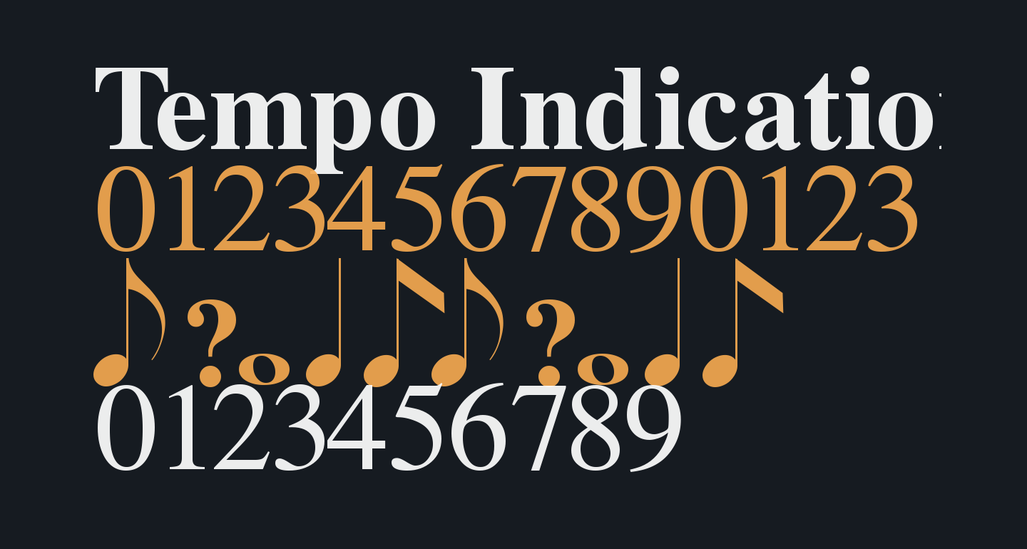Tempo Indications Lite free Font - What Font Is