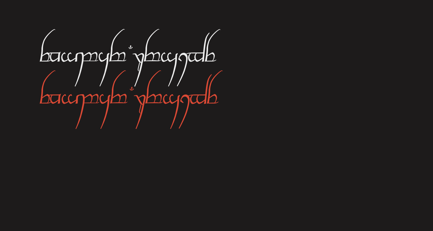 Tengwar Cursive free Font - What Font Is
