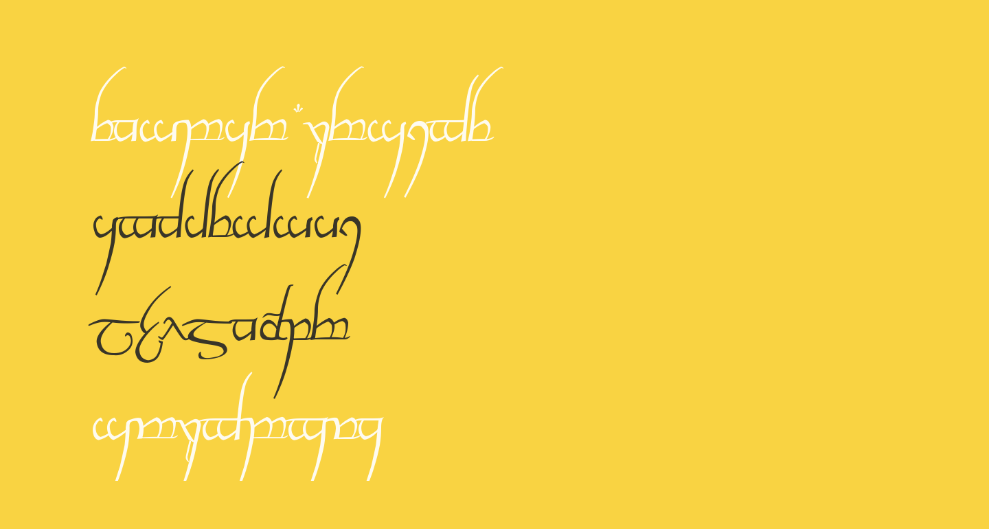 Tengwar Cursive free Font - What Font Is