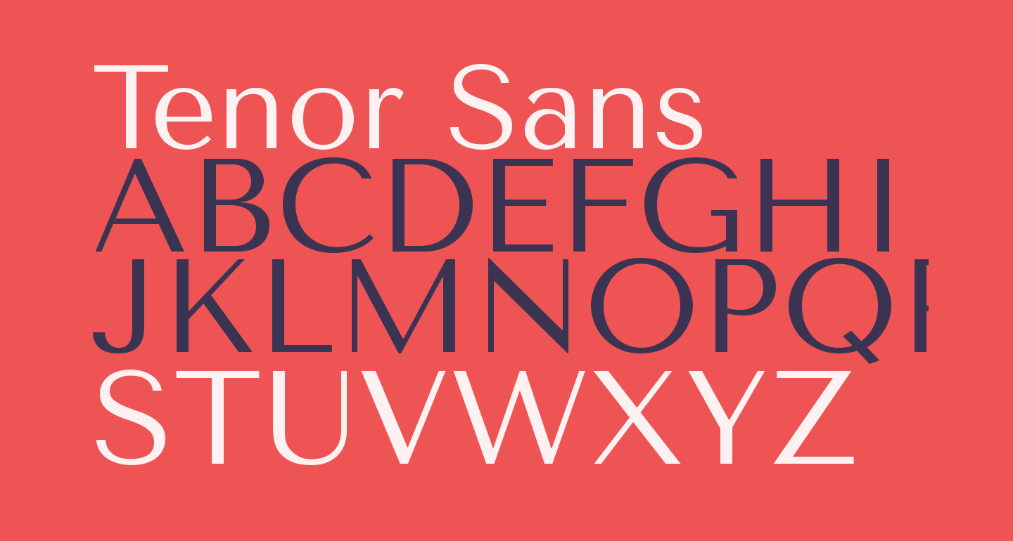 Tenor Sans free Font - What Font Is