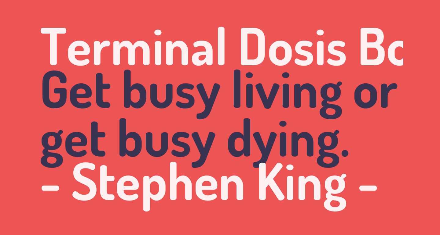 Terminal Dosis Bold free Font - What Font Is