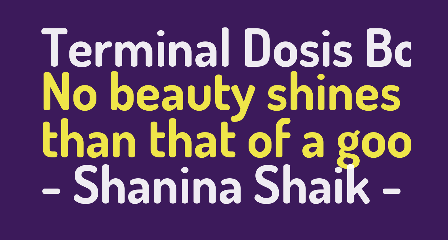 Terminal Dosis Bold free Font - What Font Is
