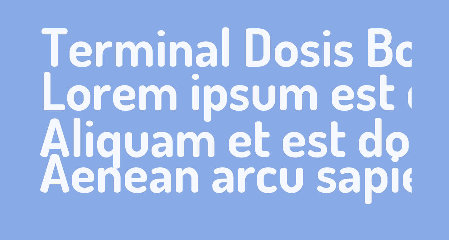 Terminal Dosis Bold free Font - What Font Is