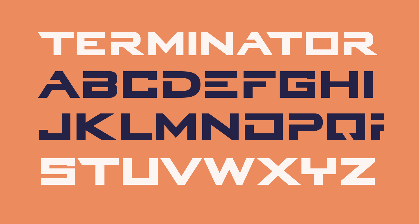 Terminator Genisys free Font - What Font Is
