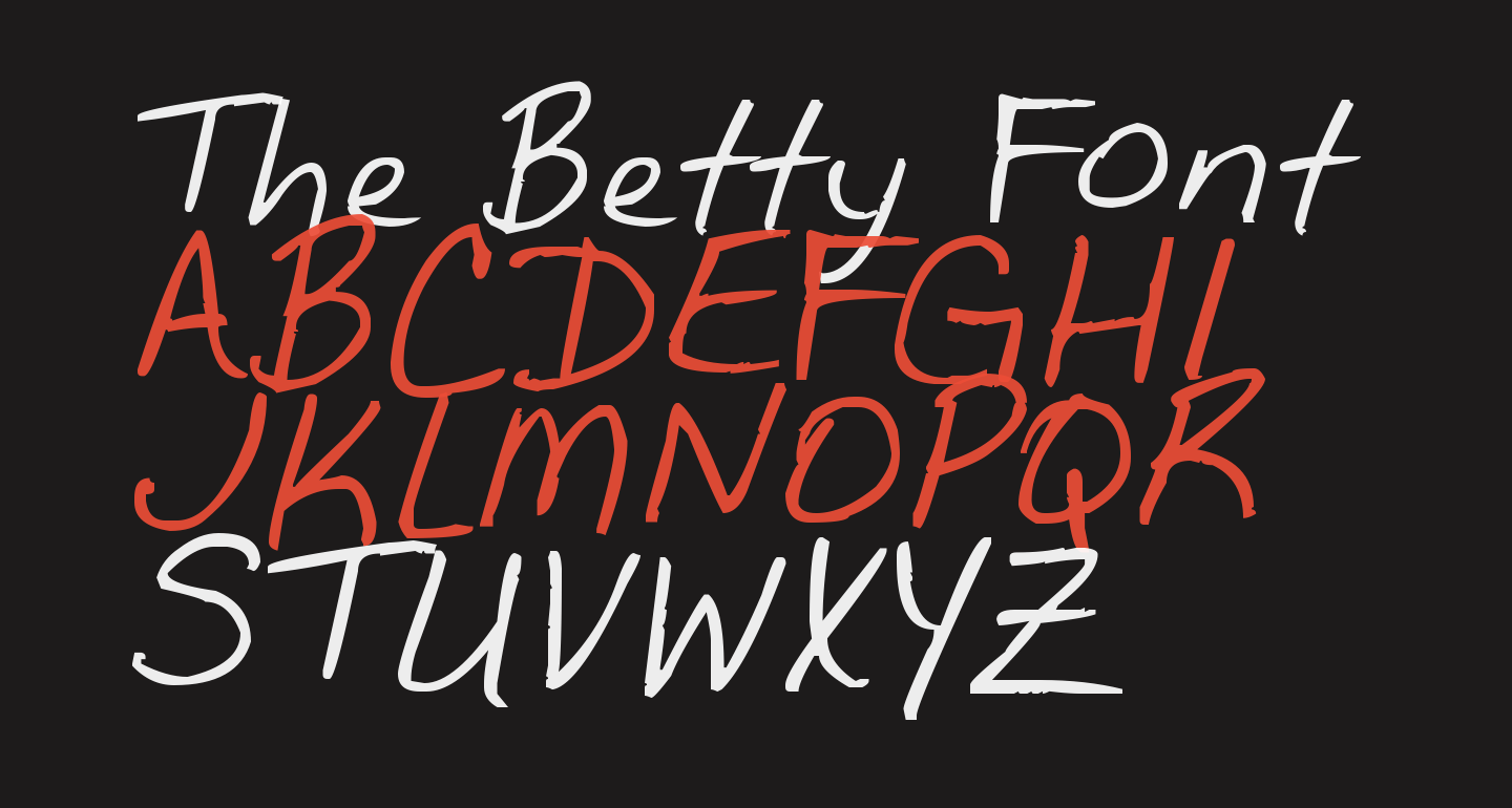 The Betty Font free Font - What Font Is