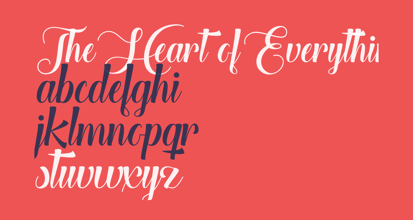 The Heart of Everything Demo free Font - What Font Is
