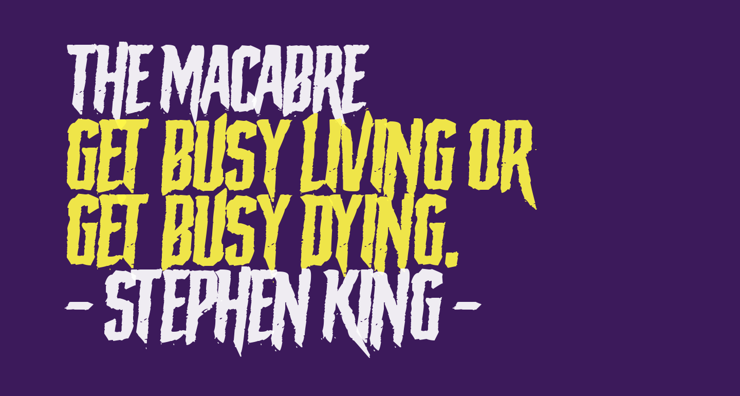 The Macabre free Font - What Font Is