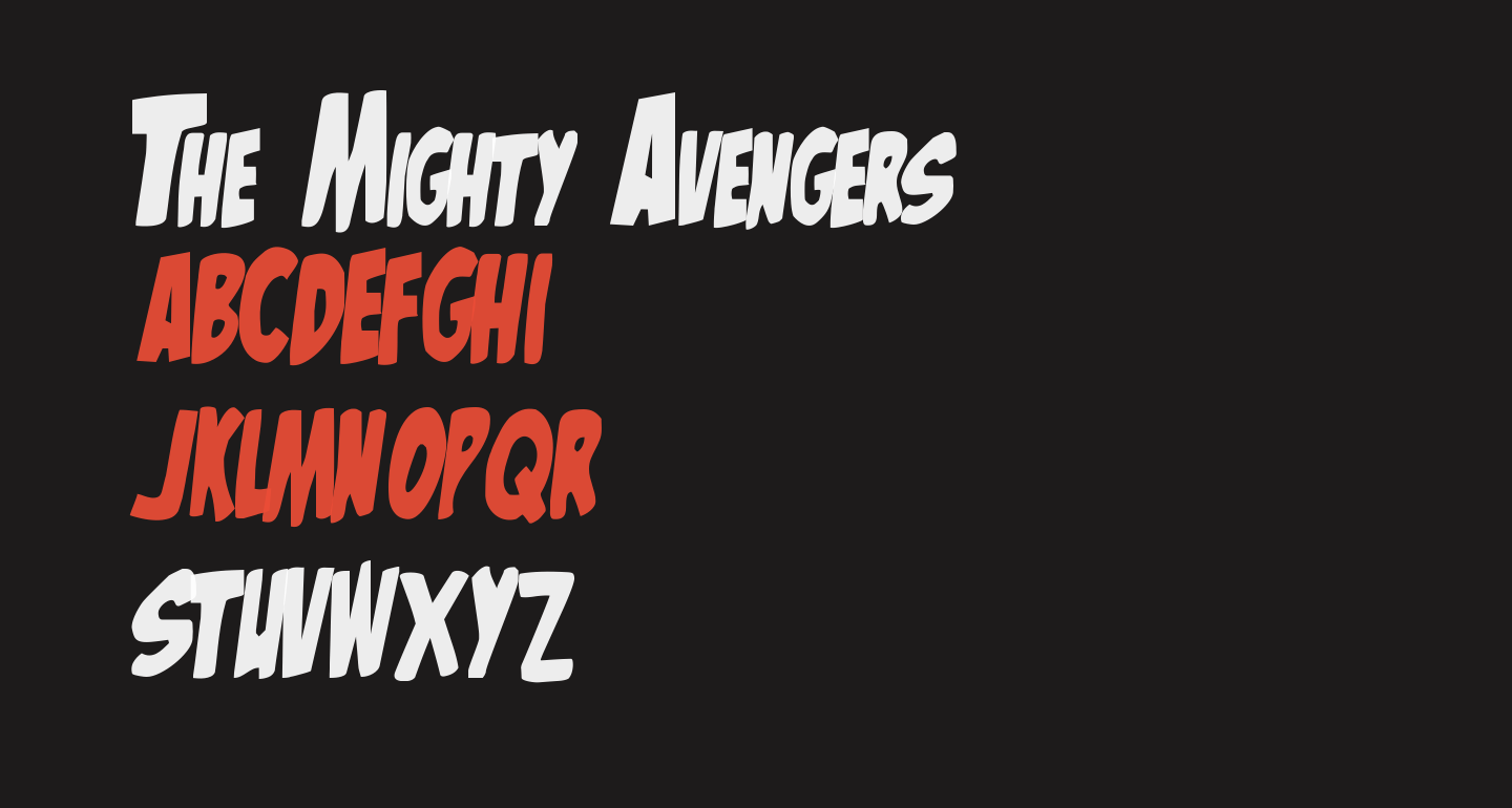 The Mighty Avengers free Font - What Font Is