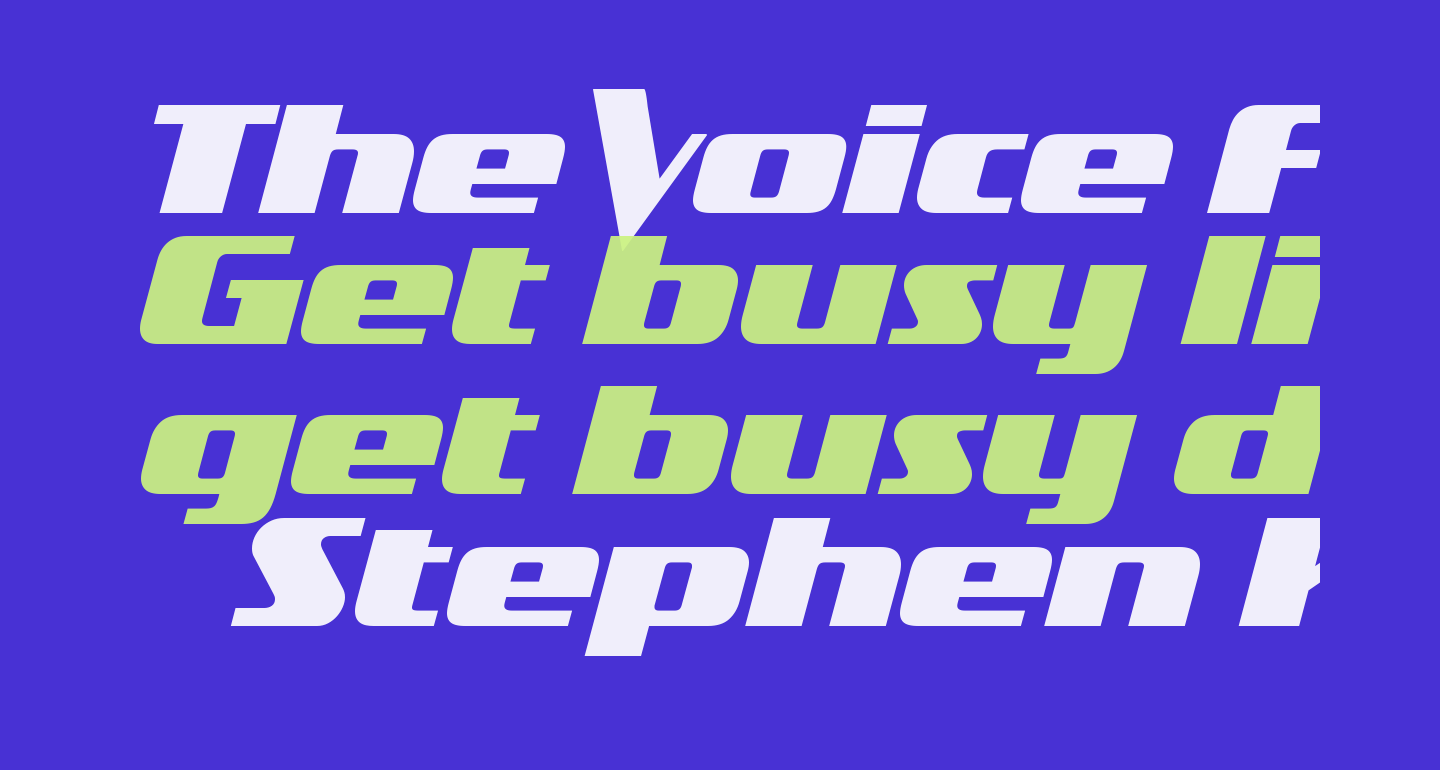 The Voice Font free Font - What Font Is