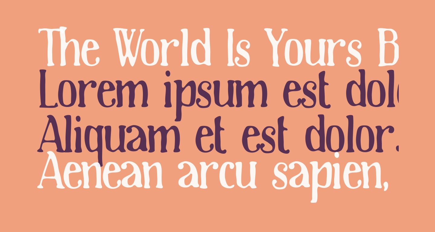 The World Is Yours Bold free Font - What Font Is