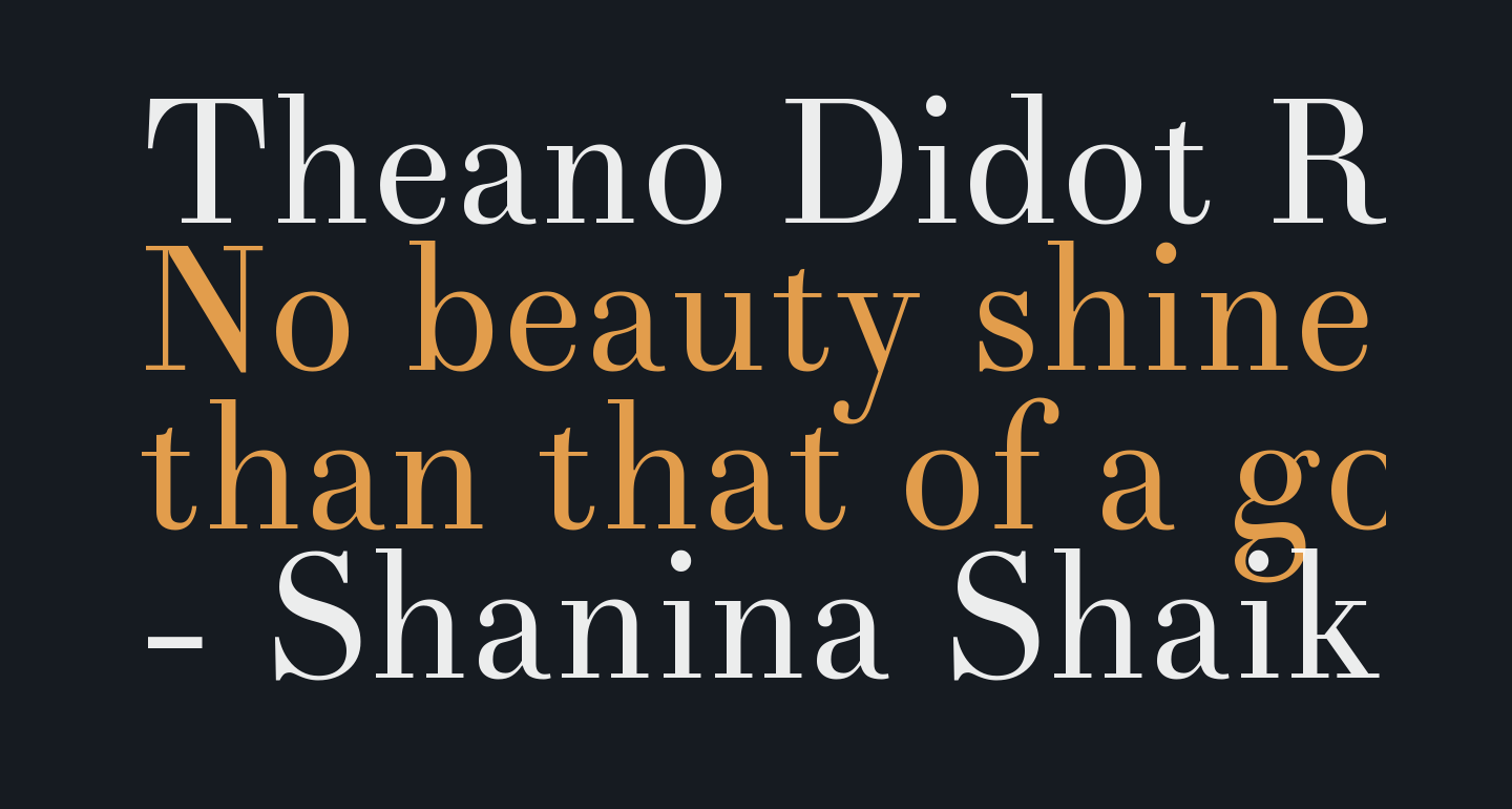 Theano Didot Regular free Font - What Font Is