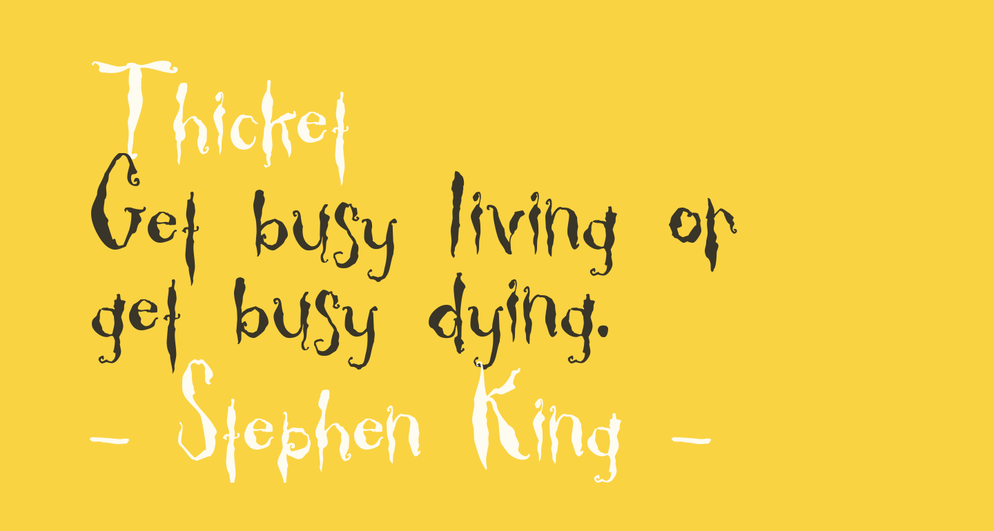 Thicket free Font - What Font Is