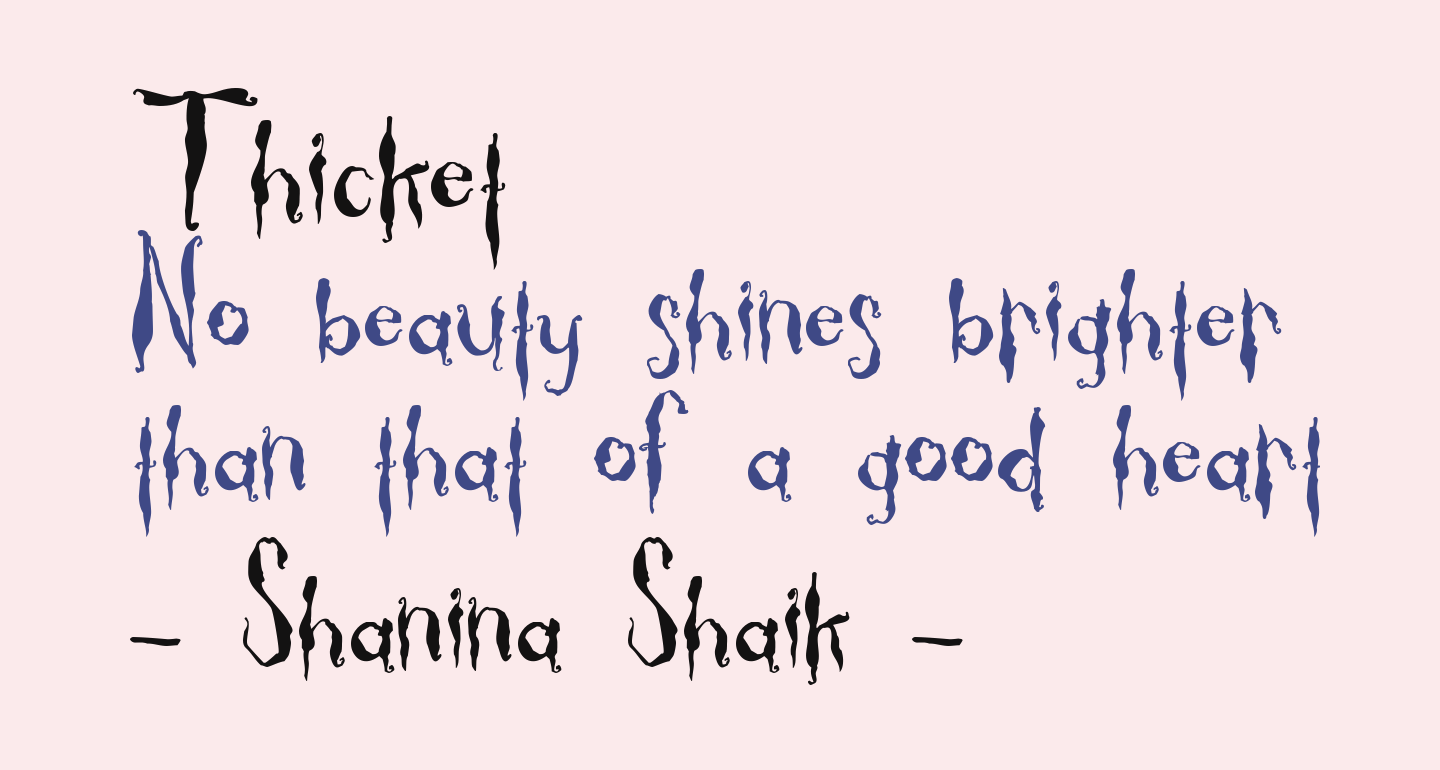 Thicket free Font - What Font Is