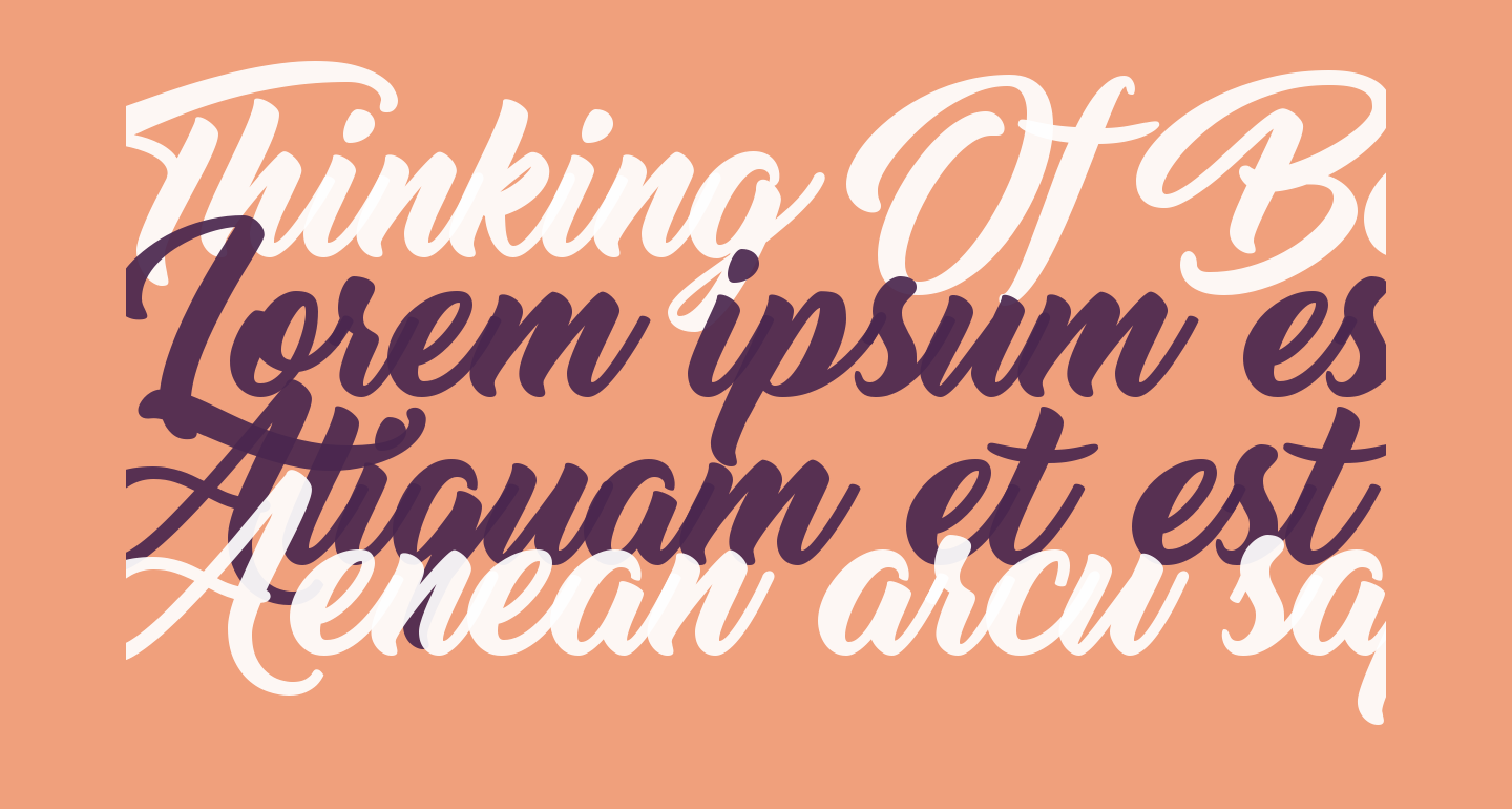 Thinking Of Betty free Font - What Font Is