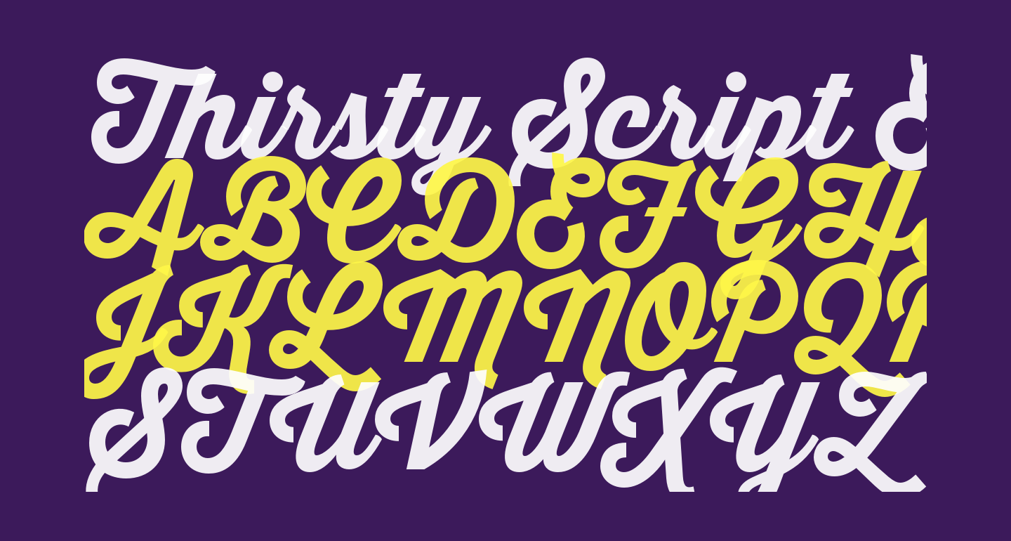 Thirsty Script Extrabold Demo free Font - What Font Is