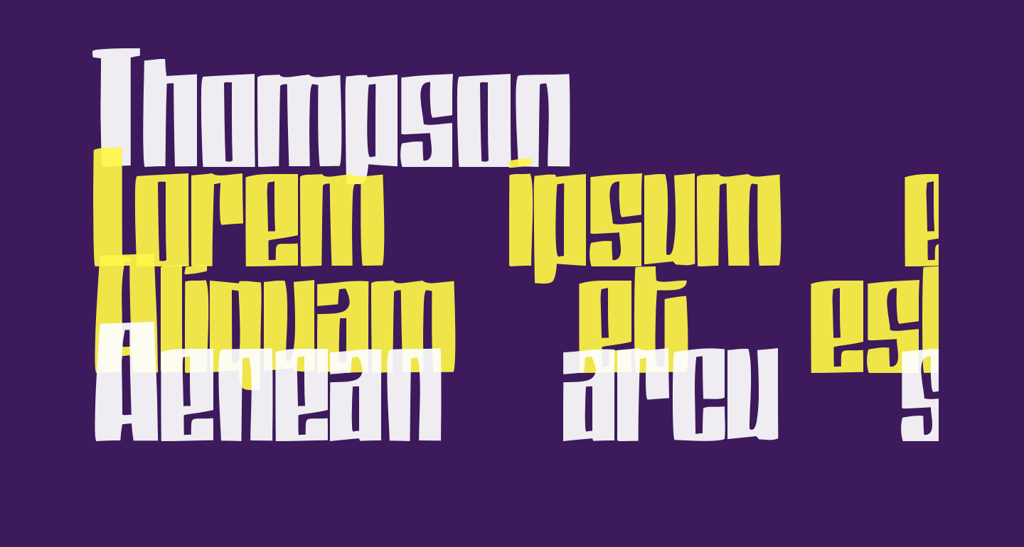 Thompson free Font - What Font Is