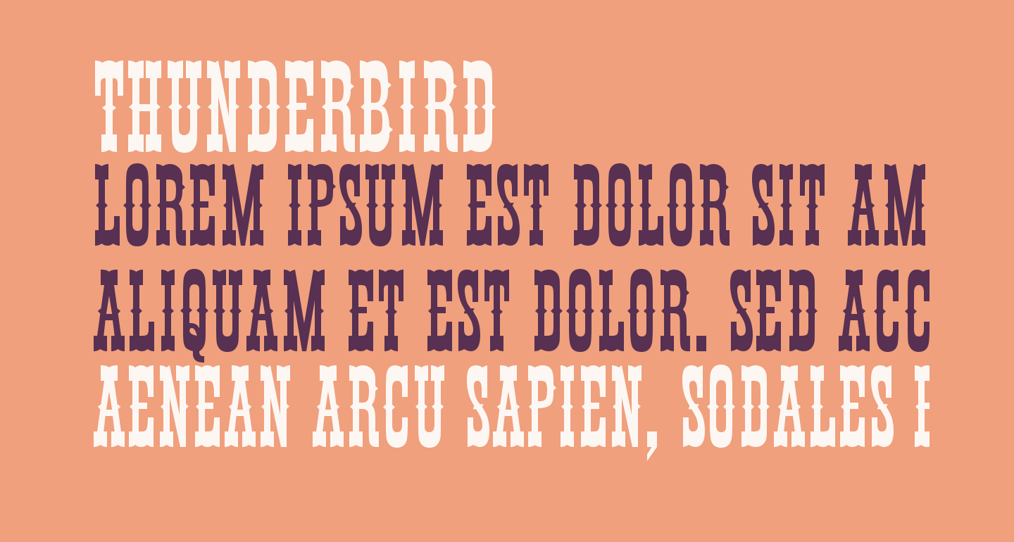 Thunderbird free Font - What Font Is