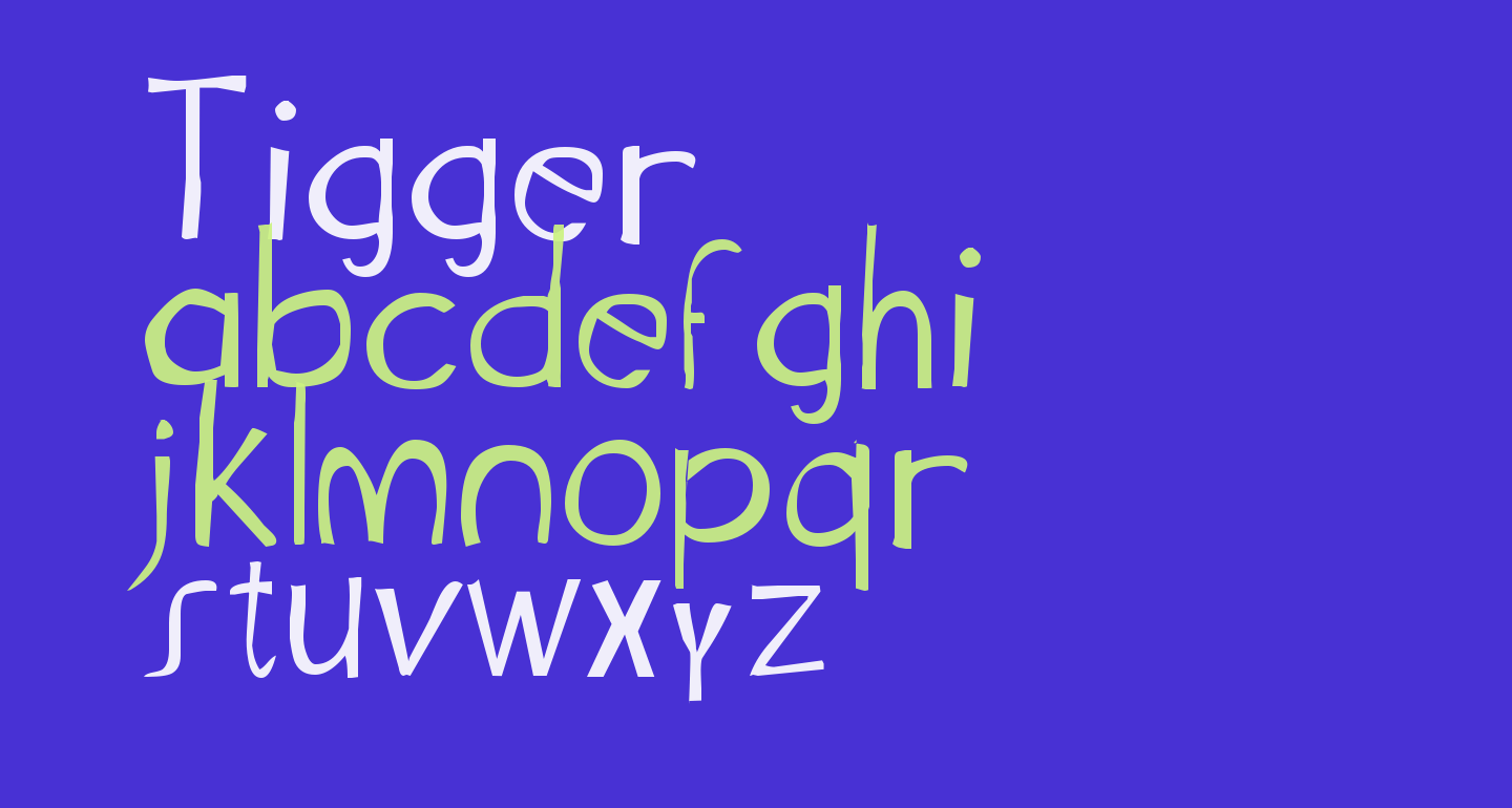 Tigger free Font - What Font Is