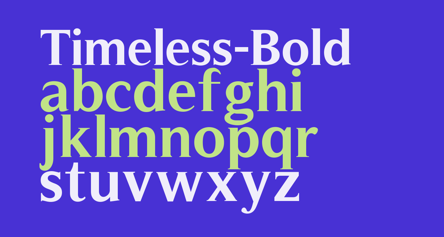 Timeless-Bold free Font - What Font Is