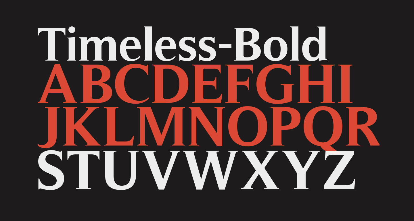 Timeless-Bold free Font - What Font Is