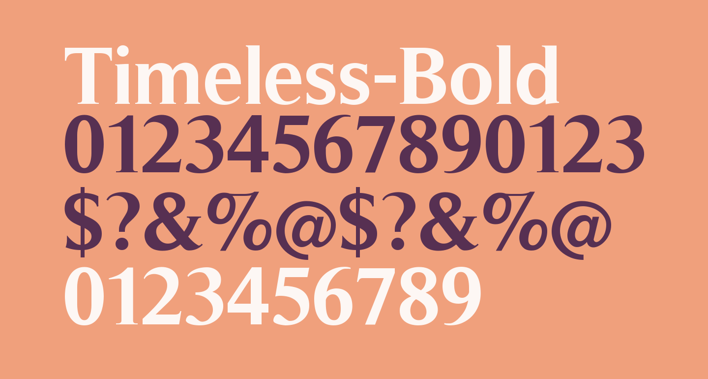 Timeless-Bold free Font - What Font Is