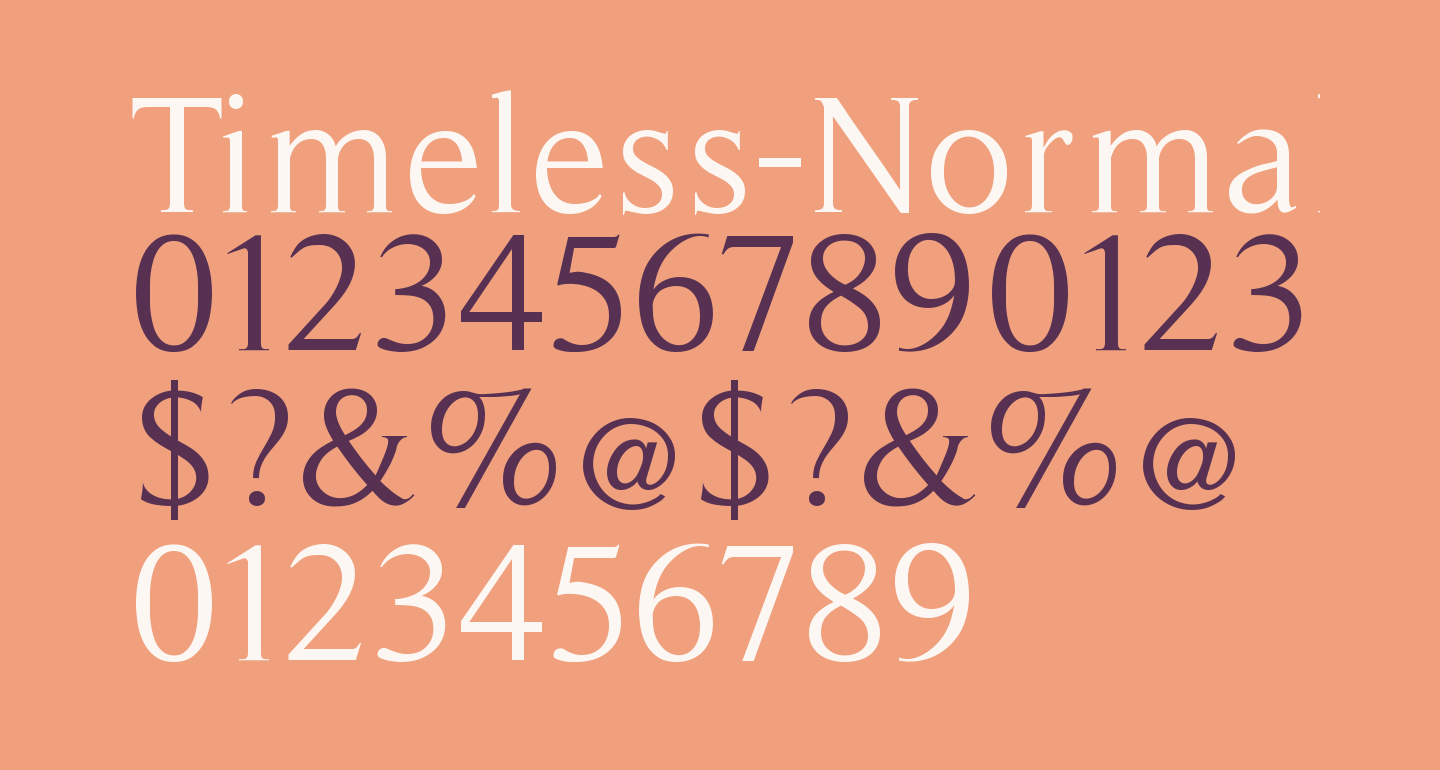 Timeless-Normal free Font - What Font Is