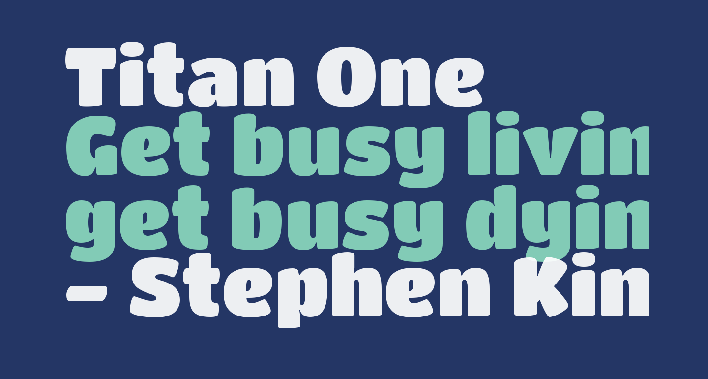 Titan One free Font - What Font Is