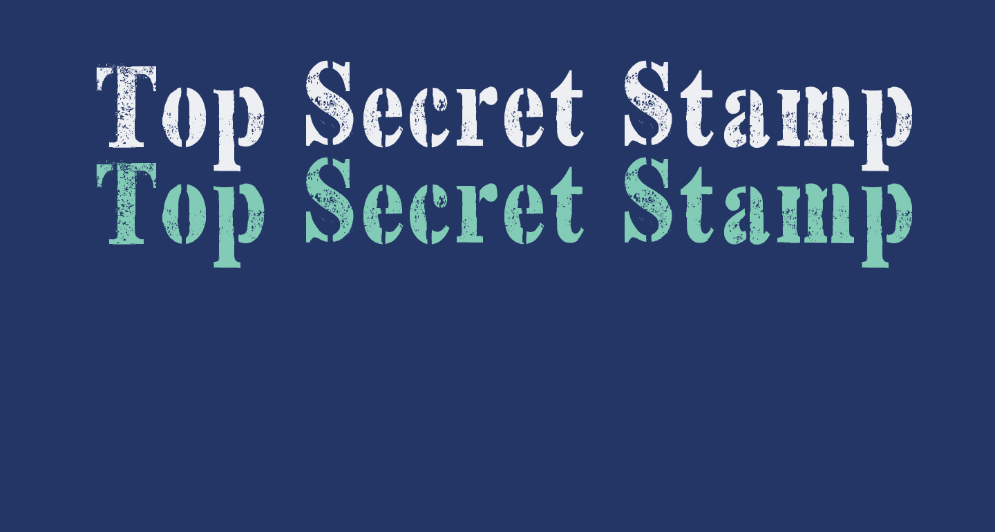 Top Secret Stamp free Font - What Font Is