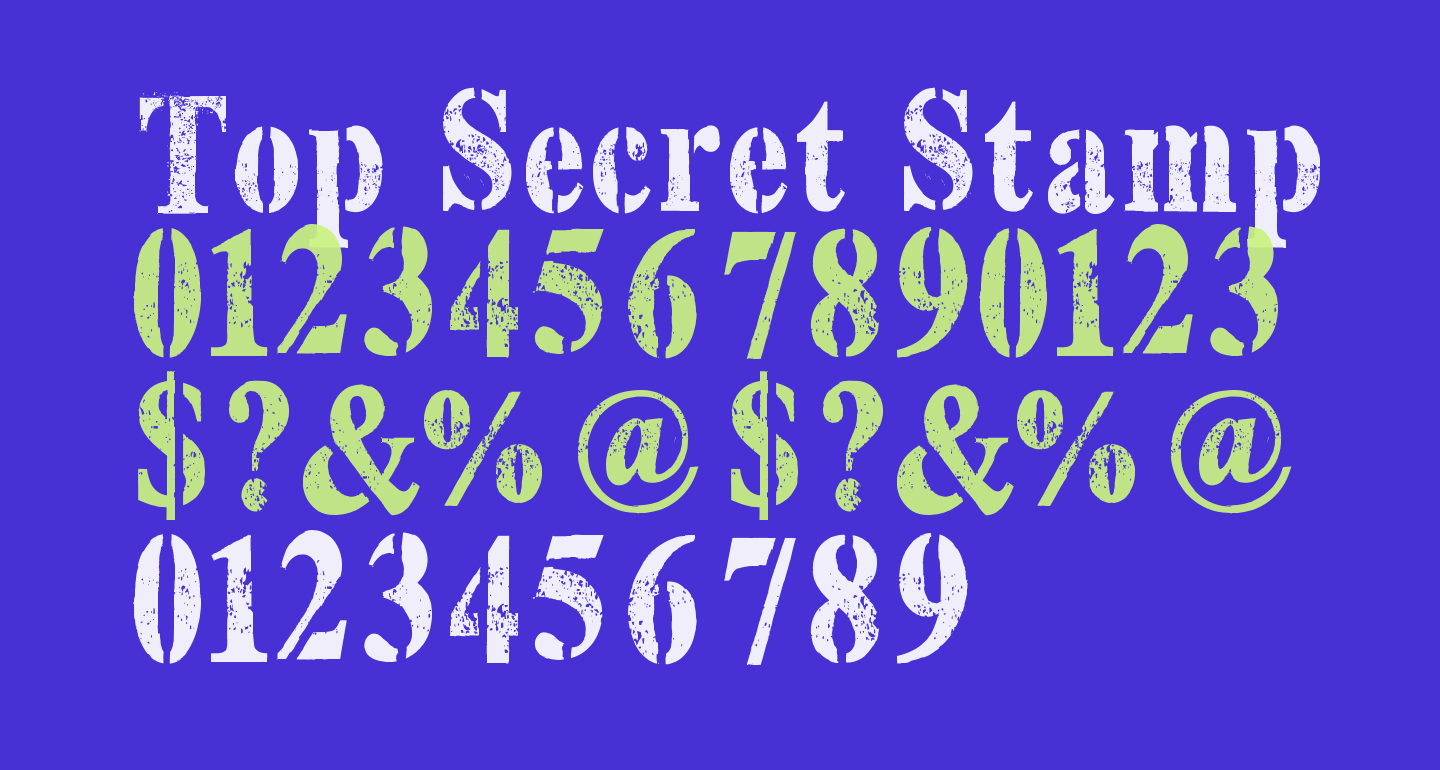 Top Secret Stamp free Font - What Font Is