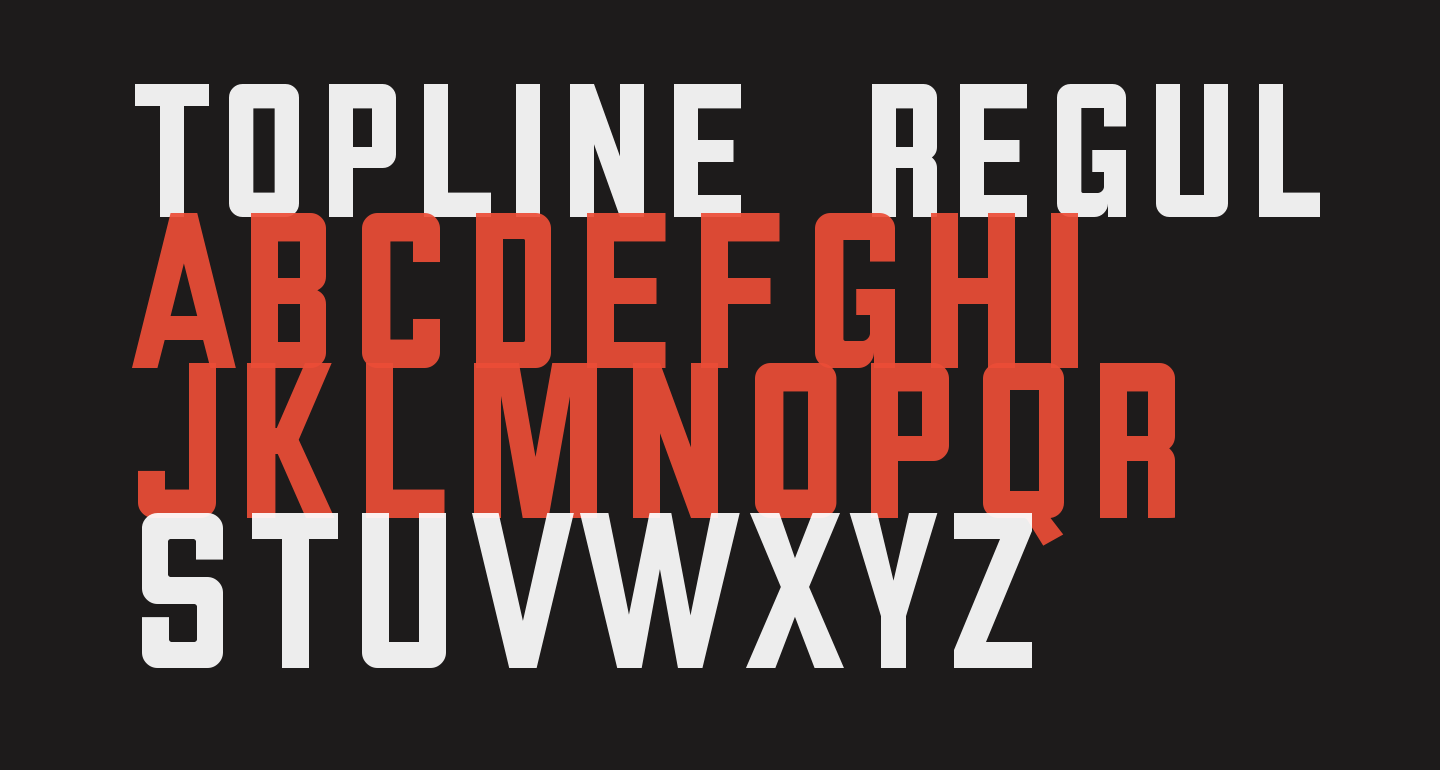 Topline regular free Font - What Font Is