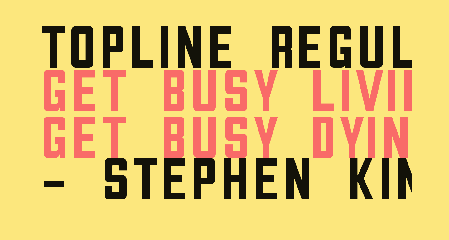Topline regular free Font - What Font Is