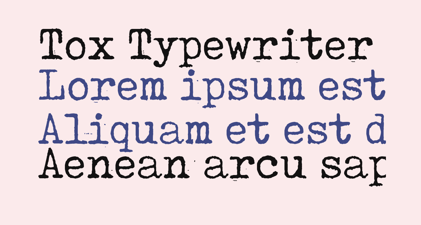 Tox Typewriter free Font - What Font Is