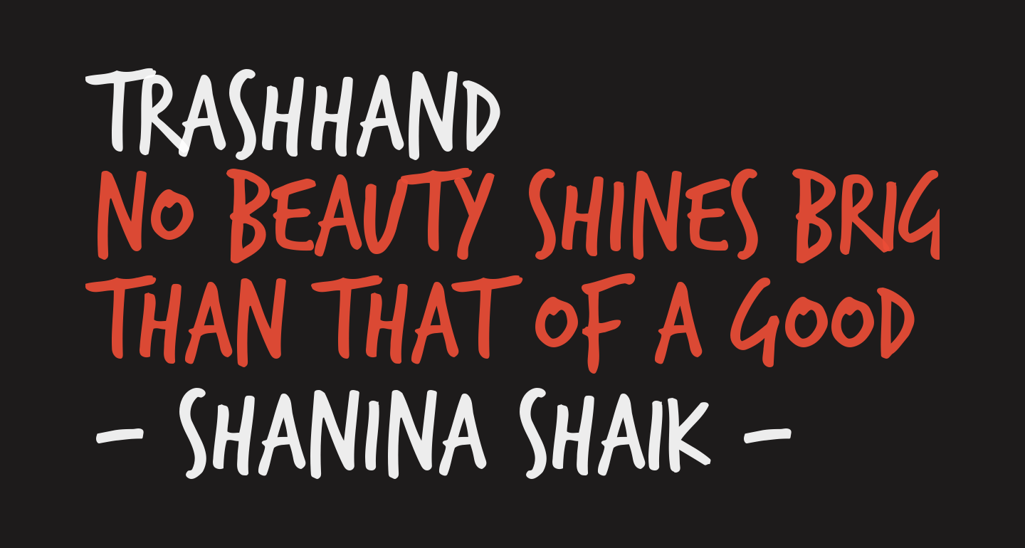 TrashHand free Font - What Font Is