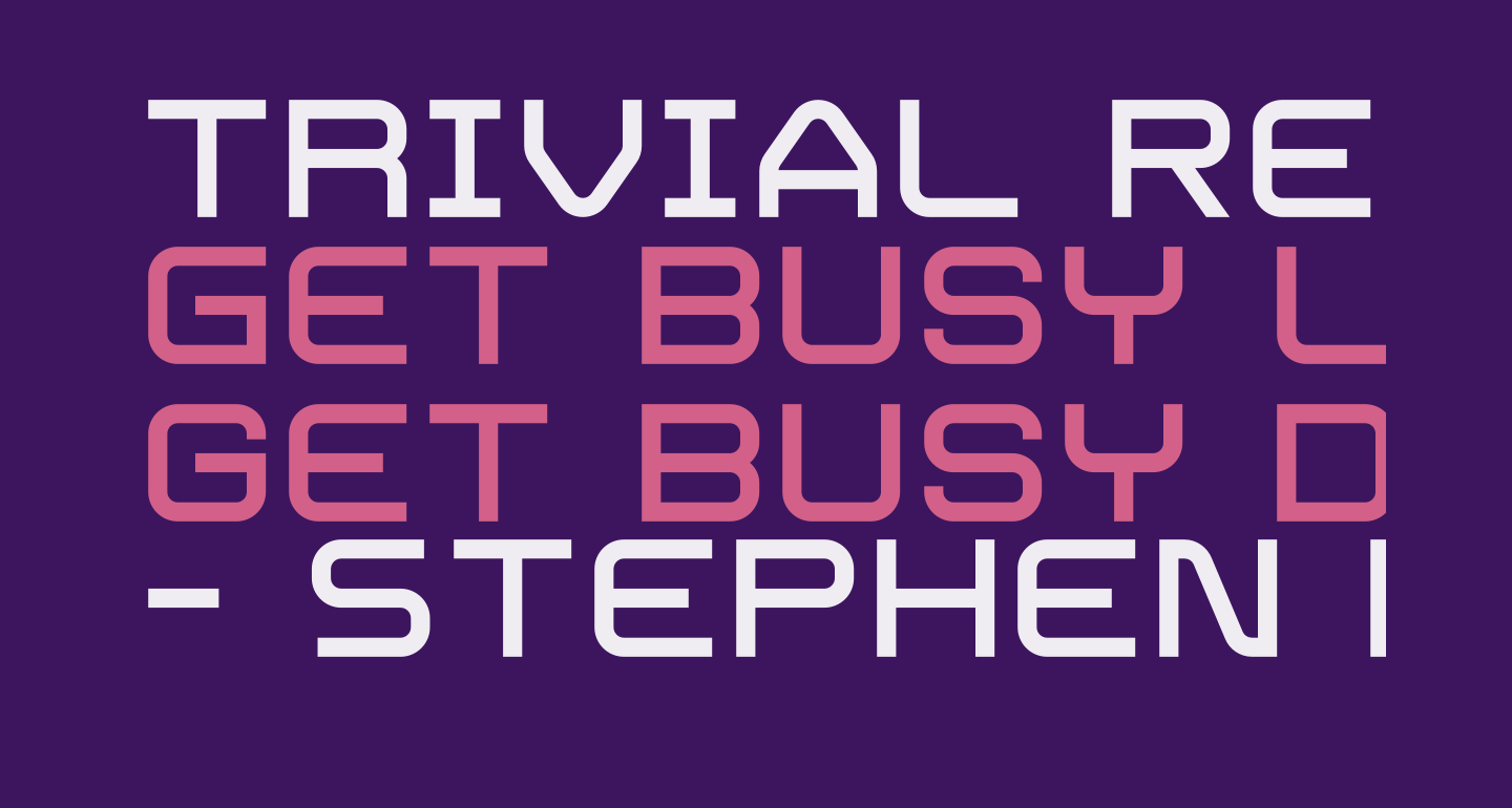 Trivial Regular free Font - What Font Is