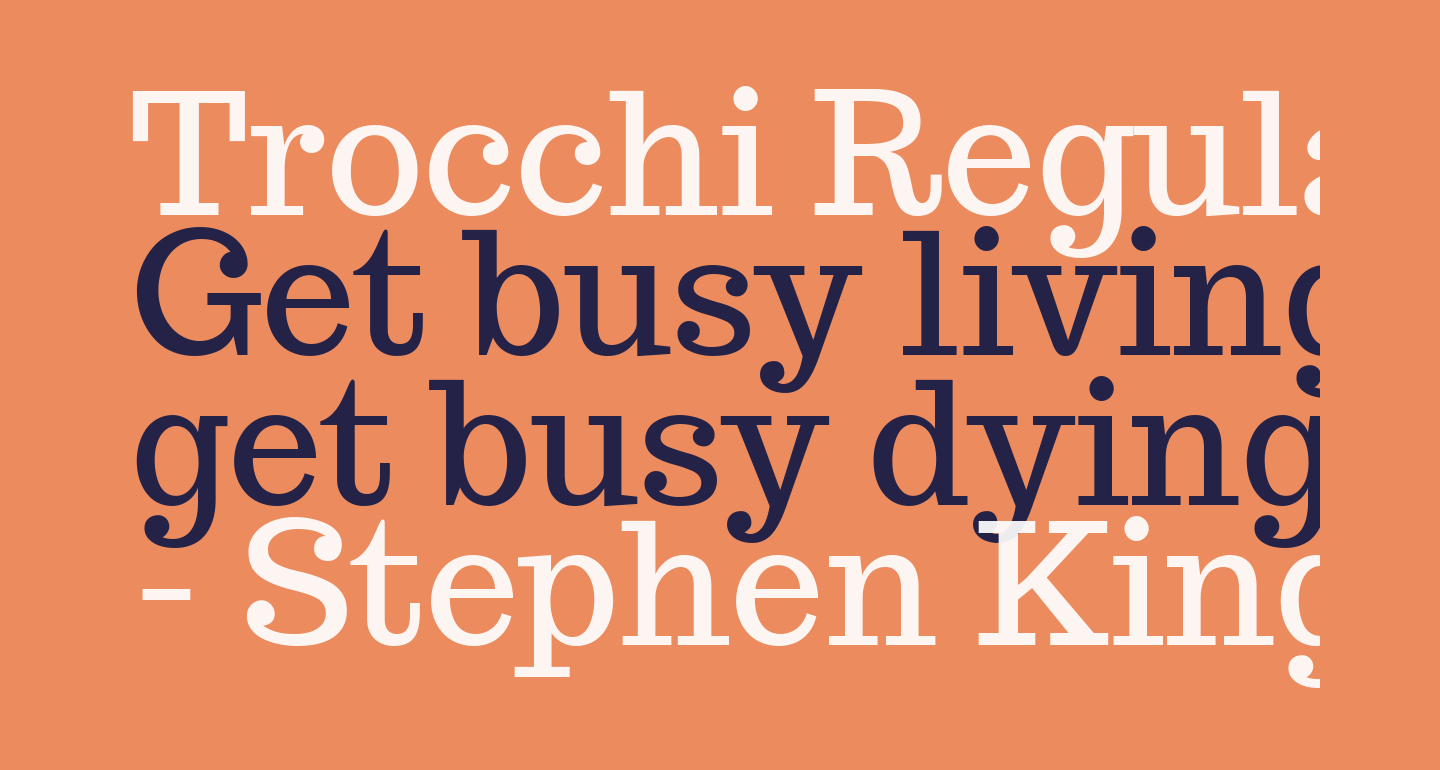 Trocchi Regular free Font - What Font Is