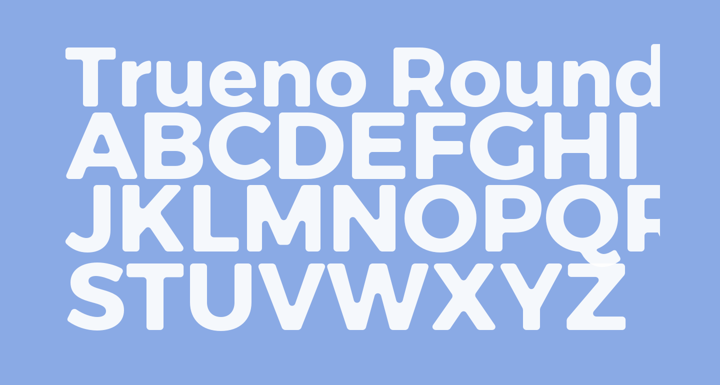 Trueno Round Bold free Font - What Font Is