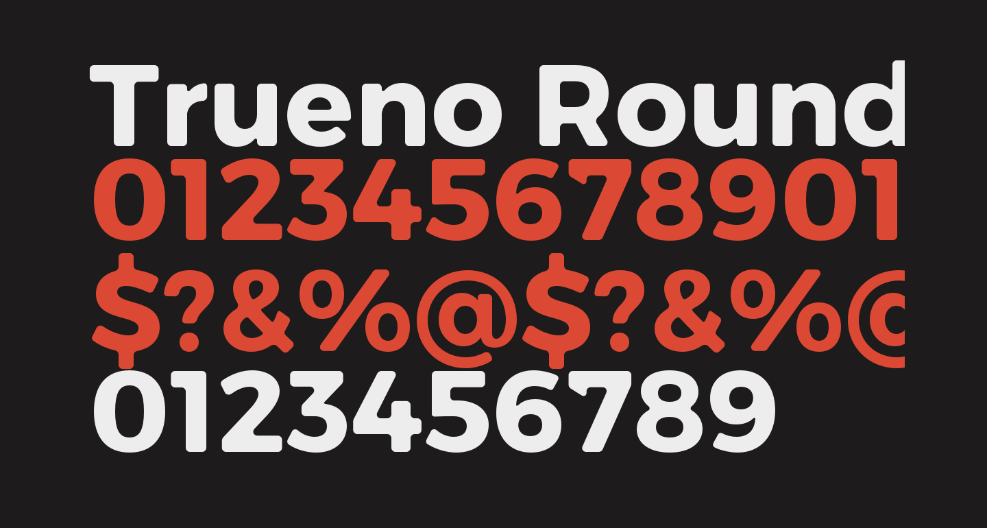 Trueno Round Bold free Font - What Font Is